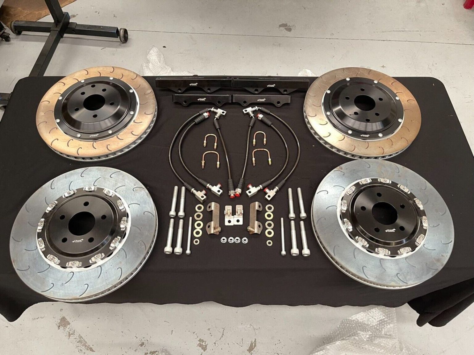 R35 GTR brake Adapter kit hardware with brake discs suit R32 R33 R34 ...