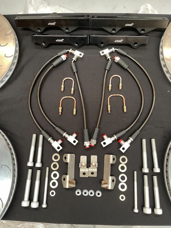 R35 GTR brake Adapter kit hardware with brake discs suit R32 R33 R34 ...