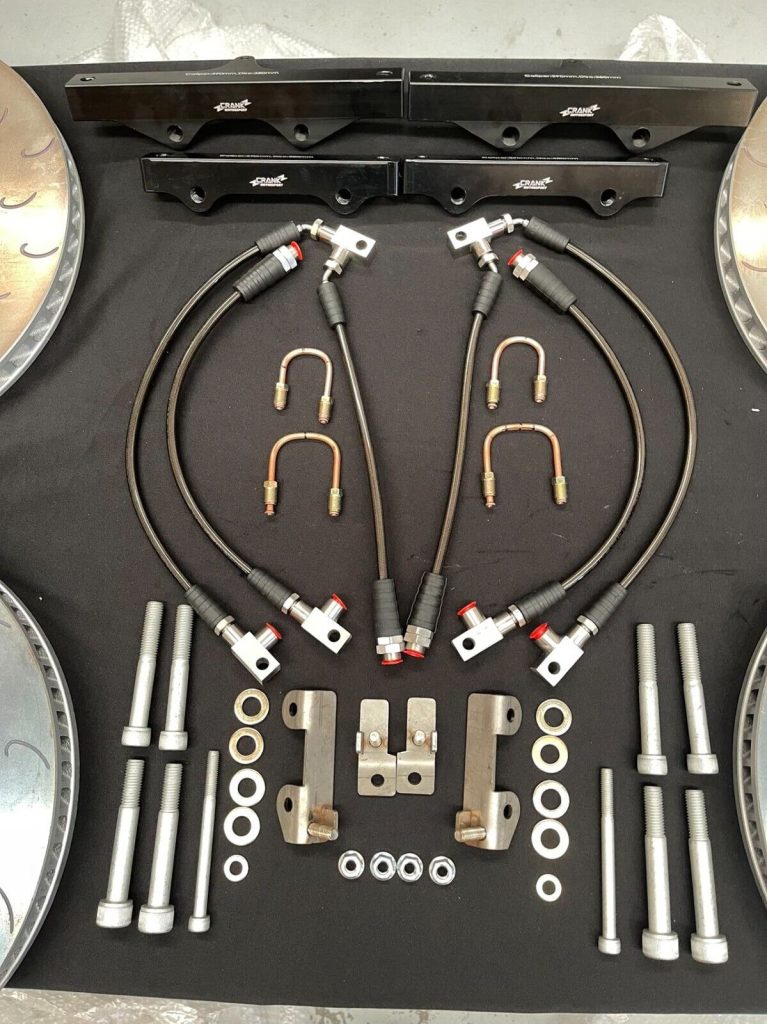 R35 GTR brake Adapter kit hardware with brake discs suit R32 R33 R34 ...