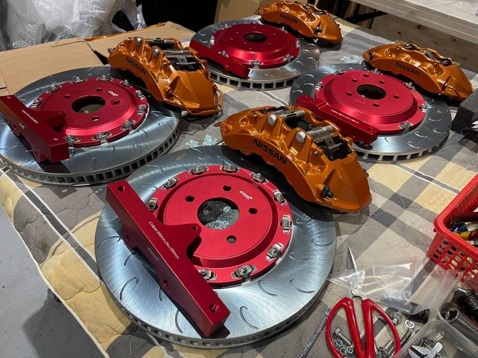 R35 GTR brake kit to suit Skyline R32 R33 R34 - Cross Drilled Discs ...