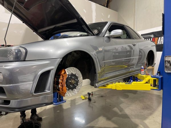 R35 GTR brake kit to suit Skyline R32 R33 R34 - Cross Drilled Discs ...