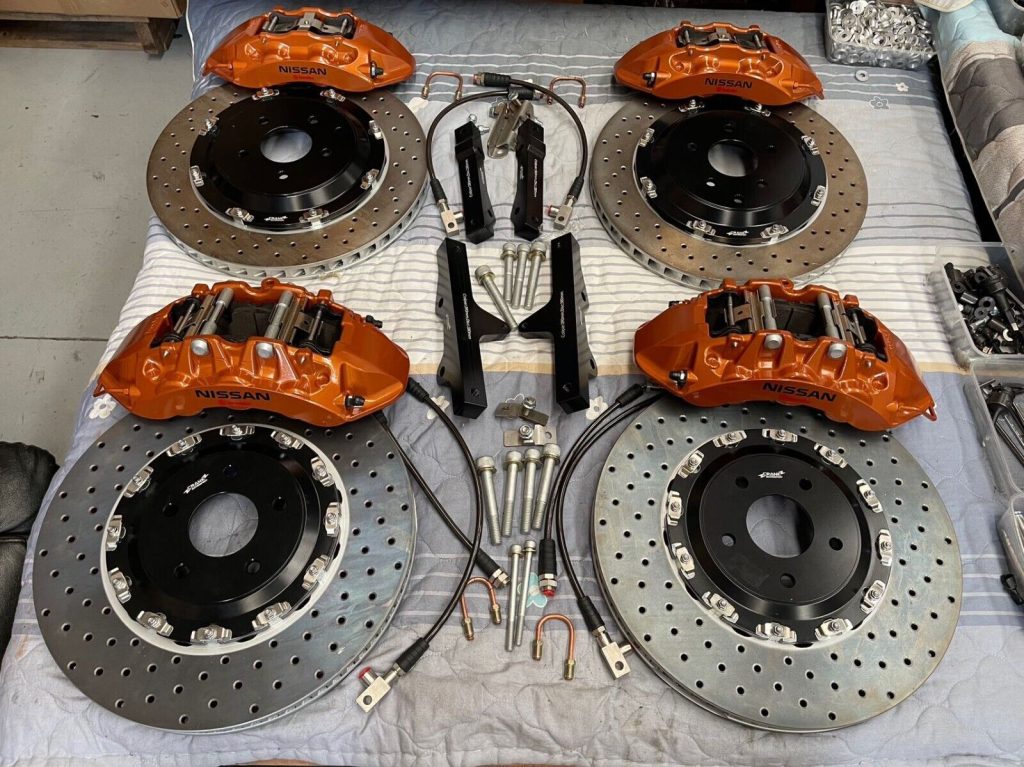 R35 GTR brake kit to suit Skyline R32 R33 R34 - Cross Drilled Discs ...